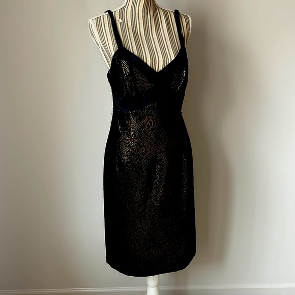 Dresses | Milly Black And Gold Jacquard Dress | Poshmark